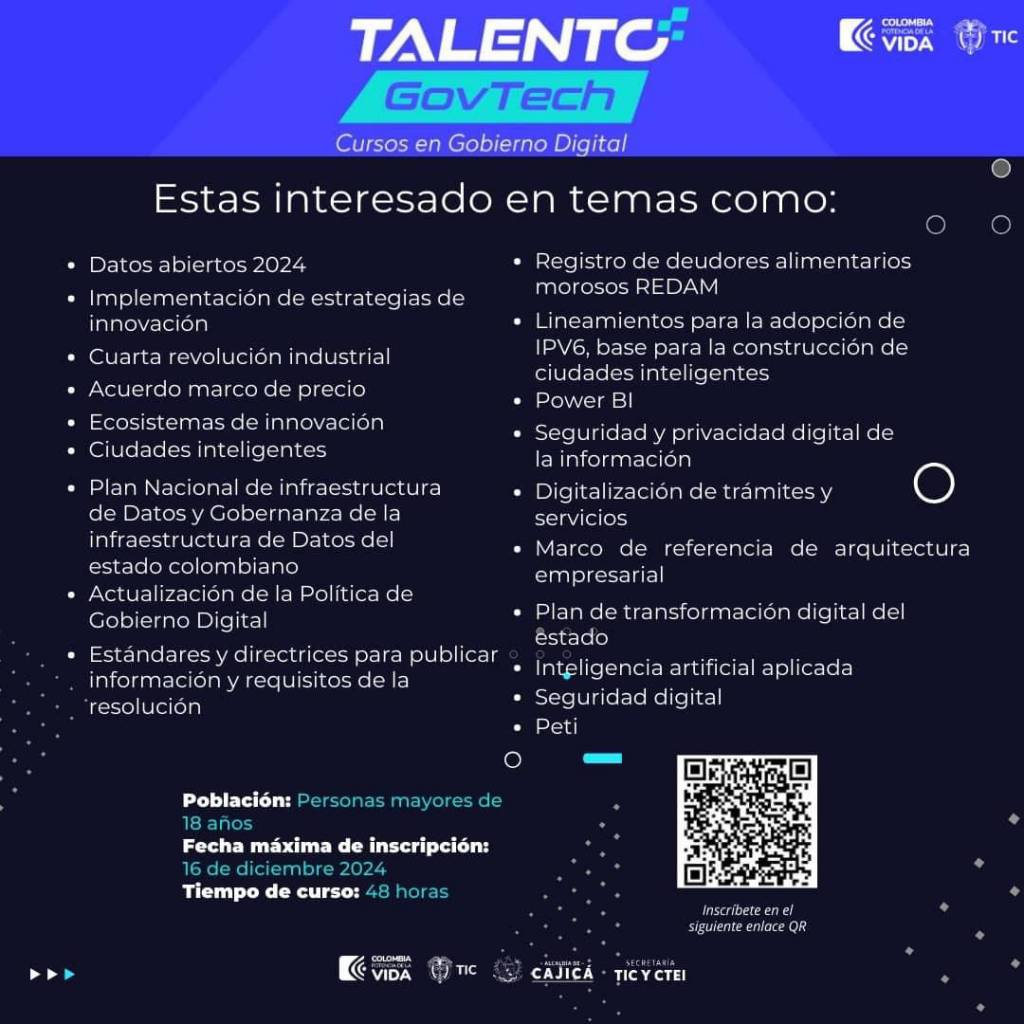 Talento “GovTech” – Cajicá Alcaldía Municipal